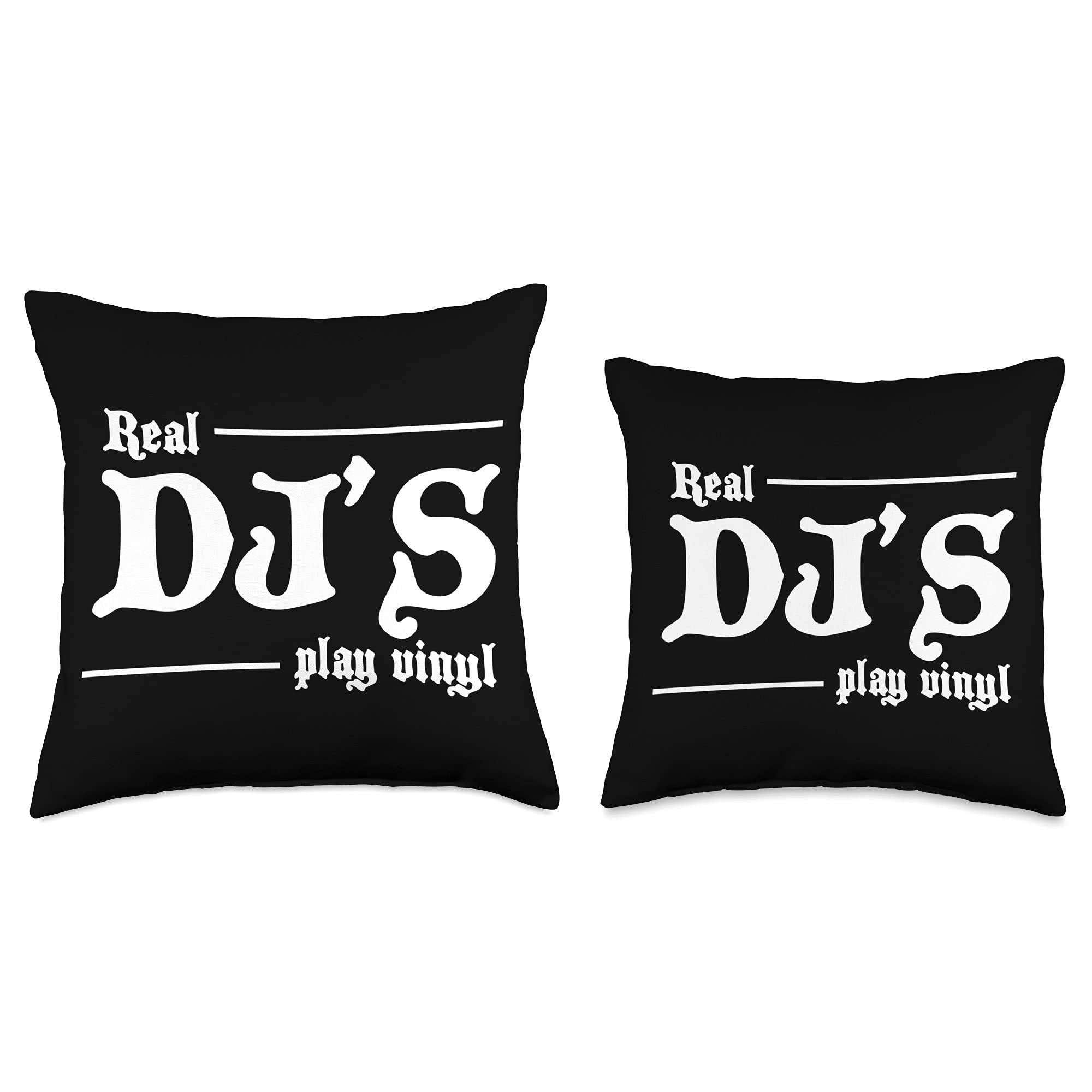 Techno Pop Disco Party Bass Concert Rock Mix Gift Real DJ´s Play Vinyl Deejay Turntable Headphones Music Club Throw Pillow, 16x16, Multicolor