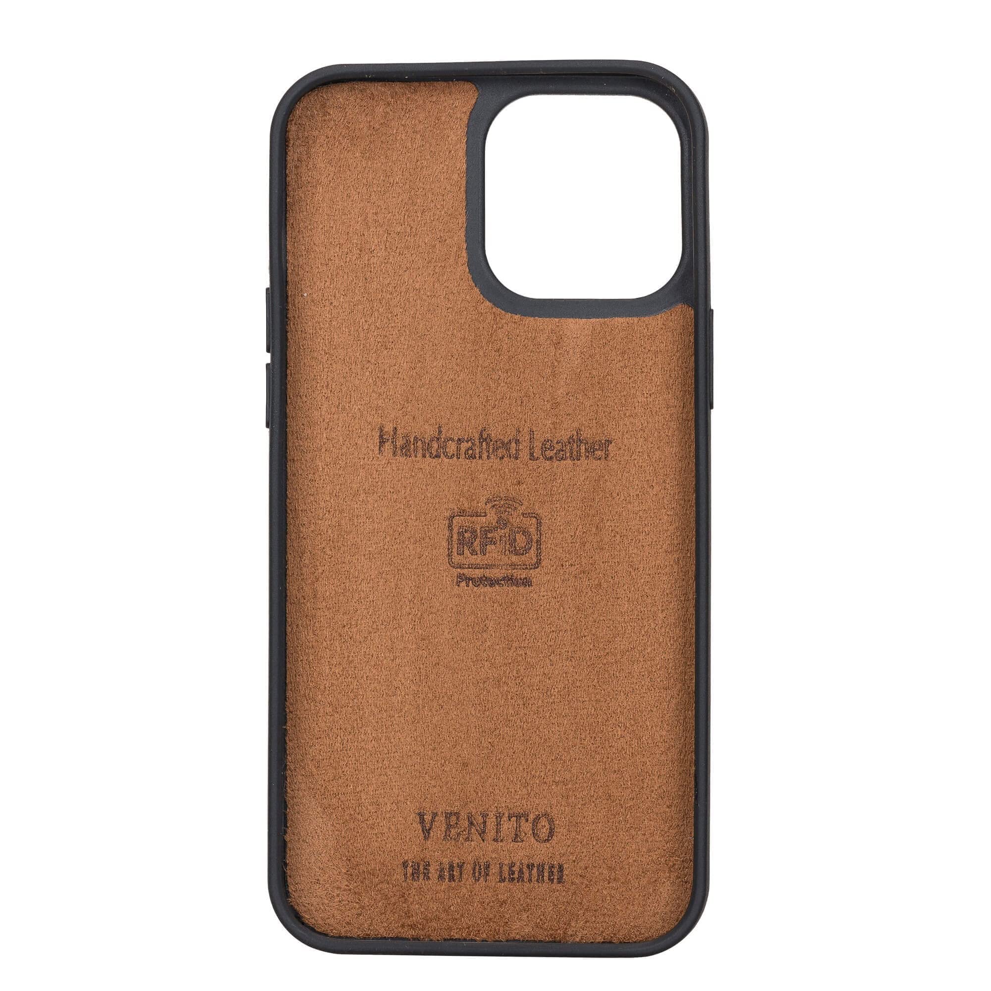 Venito Ravenna Slim Magic Leather Wallet Case for iPhone 13 Pro Max (6.7 in) with a Magnetic Flip & Four Card Slots and a Bill Pocket & Lightweight Frame - Antique Brown