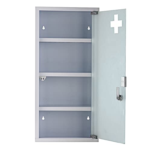 Wincere 4 Tier Moisture Resistance Steel Wall Mount Medicine Cabinet First Aid Storage Emergency Organizer