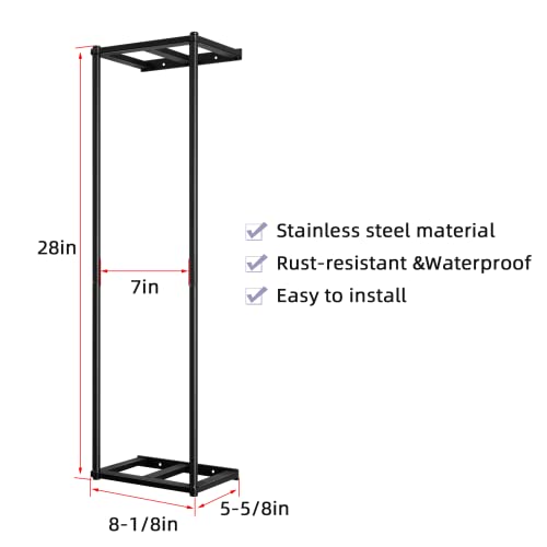 28" Wall Towel Rack for Bathroom Towel Rack Wall Mounted Towel Holder for Rolled Bath Towels,New Upgrade 3 Bars Towel Rack
