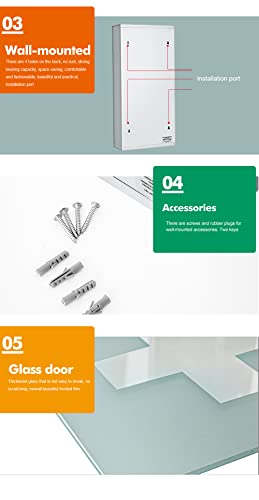 Wincere 4 Tier Moisture Resistance Steel Wall Mount Medicine Cabinet First Aid Storage Emergency Organizer