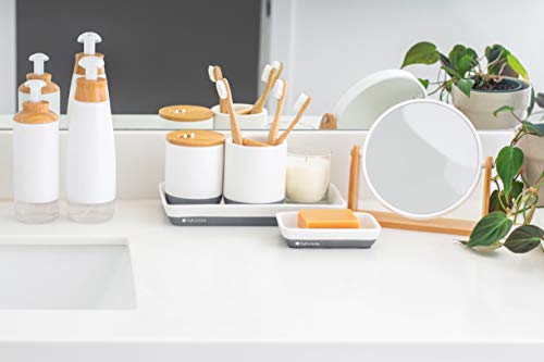 Full Circle Pick, Cotton Swab and Q-Tip Canister, White