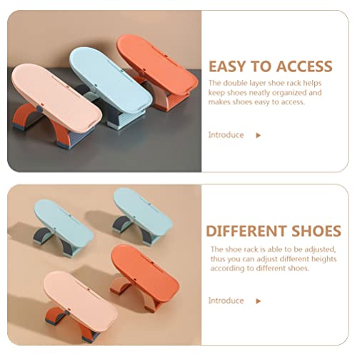 3Pcs Shoe Slots Organizer Shoe Rack Organizer Shoe Storage Space Saver Detachable Shoe Slipper Rack Shoe Storage Holder
