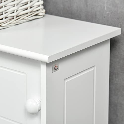HOMCOM Freestanding Over The Toilet Bathroom Cabinet with Adjustable Shelves, Toilet Rack, Space Saver, Wooden Bathroom Storage Organizer