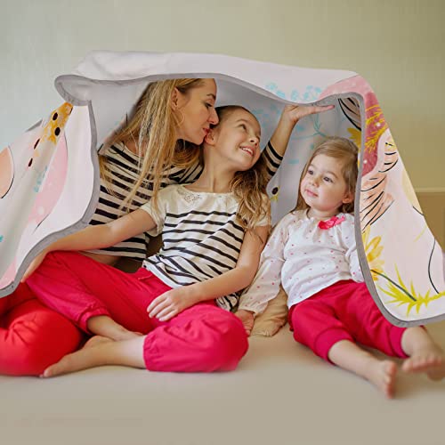Red Mushroom Blanket, Mushroom Throw Blanket Women Men Kids Cozy Super Soft Flannel Double Layer Plush Bed Blanket ,All Season Blanket Gifts,50x60inch…