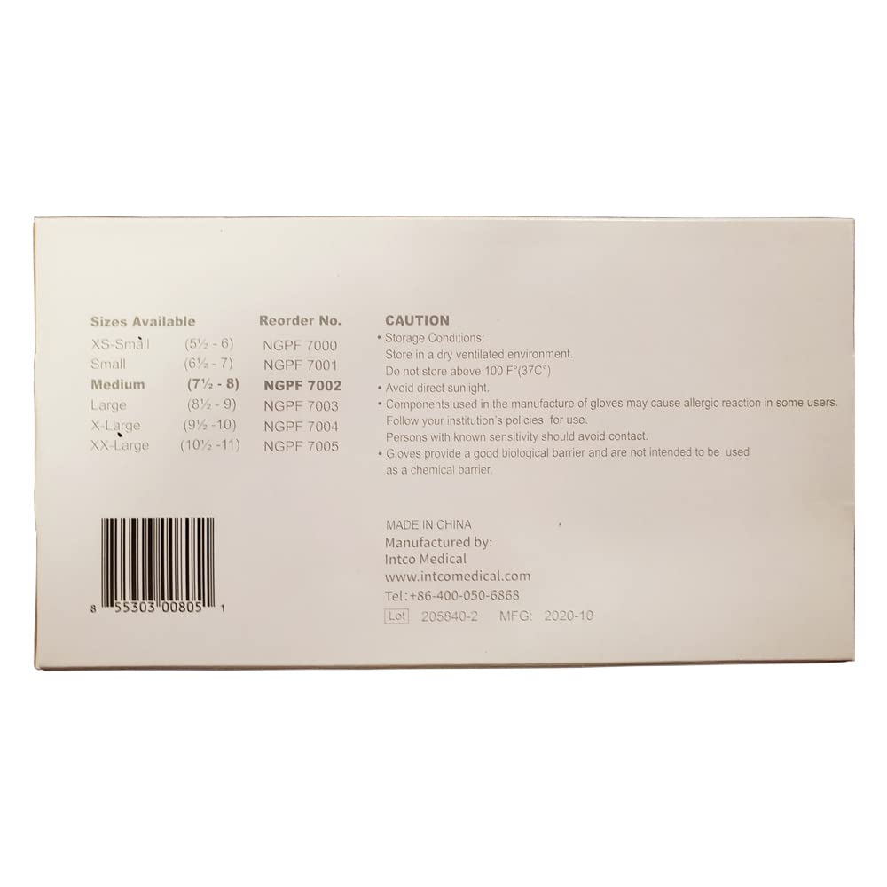PetroStone Energy Disposable SynGuard Nitrile Exam Gloves NGPF7002, Powder Free, Latex Free, Protein Free, Medical Grade, Blue, Medium, 10 Boxes (1000 Count)