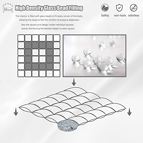 ZFITEI Weighted Blanket 60"x80" 20 Lbs for Adults Blankets(Dark Grey)