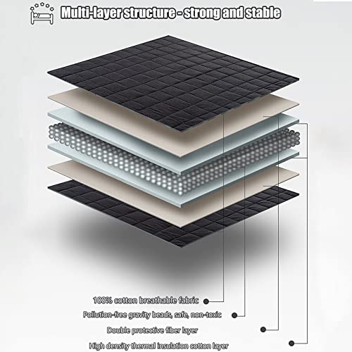 ZFITEI Weighted Blanket 60"x80" 20 Lbs for Adults Blankets(Dark Grey)