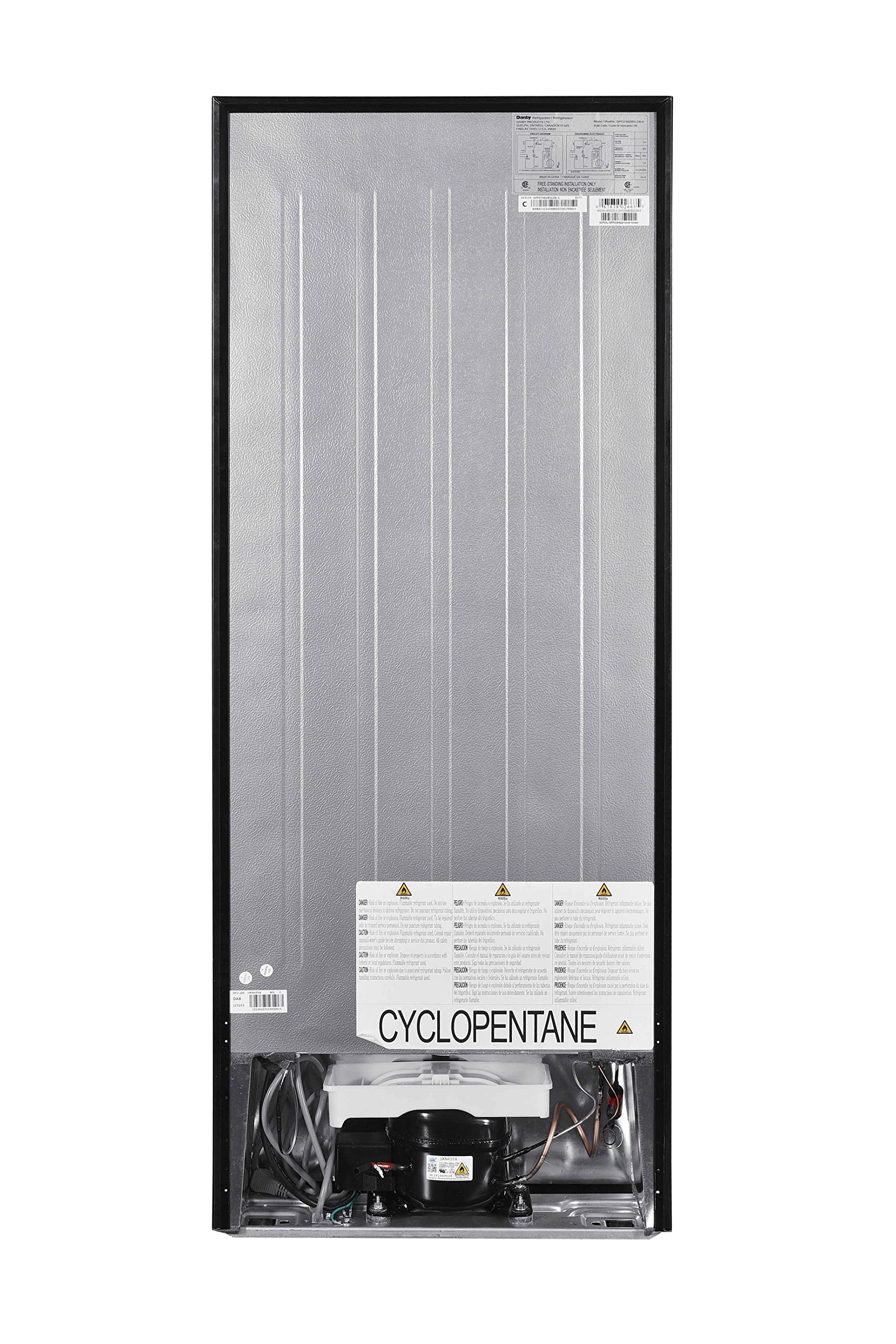 Danby DPF074B2BSLDB-6 7.4 cu. ft. Apartment Size Fridge in Stainless Steel