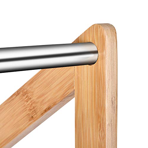 ToiletTree Products Bamboo Towel Rack Holder for Bathrooms (3 Tier) - Freestanding Beach Towel & Poolside Rack with Bottom Storage Shelf β Organizer for Bath, Hand Towel, Wash Cloths