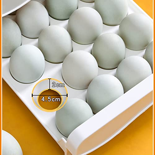 40 Grid Large Capacity Drawer Type Egg Holder, Household Egg Fresh Storage Box, Multi-Layer Chicken Egg Storage Container