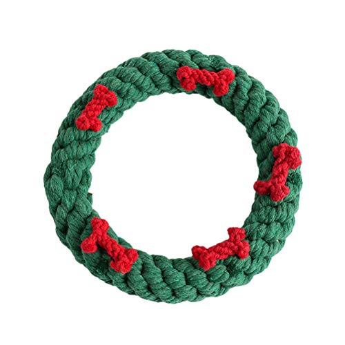 ULTECHNOVO Puppy Toys pet Teething Rings Puppy Training Toy Dog chew Rope Puppy Puzzle Toys Educational Toys Pet Donuts Toys Pet Woven Rope Toy Christmas pet Dog chew Rings The Dog Toy Set