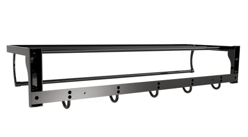 24 Inch 304 Stainless Steel Bathroom Towel Rack Towel Bar Towel Shelf Foldable Towel Rack Wall Mounted for Bathroom Lavatory Hotel Brushed Nickel