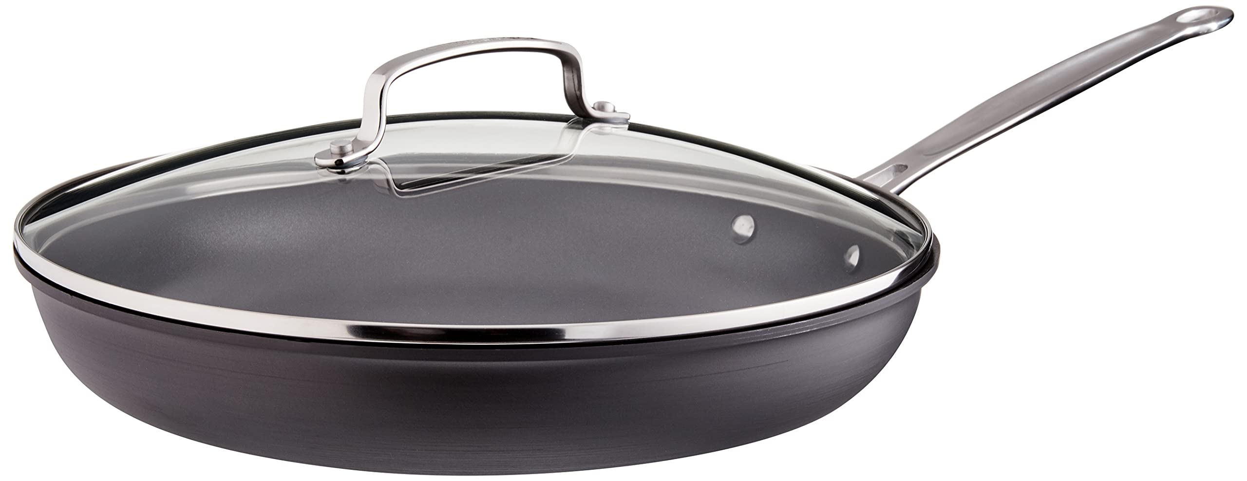 Cuisinart 622-30G Nonstick-Hard-Anodized, 12-Inch, Skillet w/Glass Cover & 619-14 Chef's Classic 1-Quart Nonstick-Hard-Anodized, Saucepan w/Cover