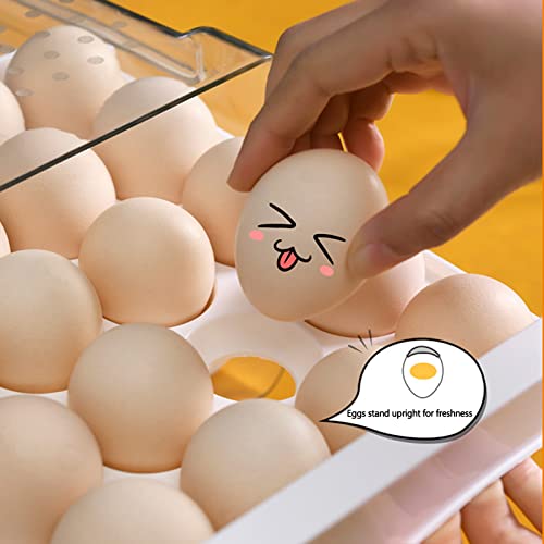 40 Grid Large Capacity Drawer Type Egg Holder, Household Egg Fresh Storage Box, Multi-Layer Chicken Egg Storage Container