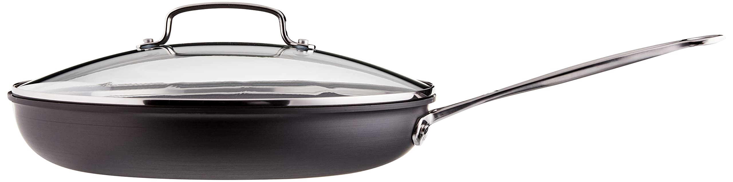 Cuisinart 622-30G Nonstick-Hard-Anodized, 12-Inch, Skillet w/Glass Cover & 619-14 Chef's Classic 1-Quart Nonstick-Hard-Anodized, Saucepan w/Cover