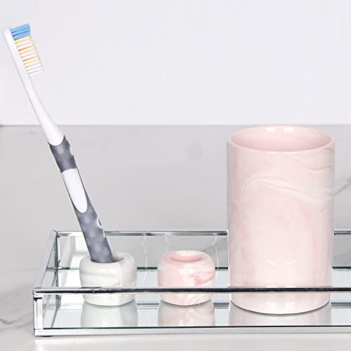Affogato Sink Vanity Tray Mirror Bathroom Storage Tray, Bathtub Tray, Perfume Bottle Trays, Toothbrush Makeup Cosmetic Holder for Bathroom Vanity Countertops, Closets, Dressers (1Pc, Silver)