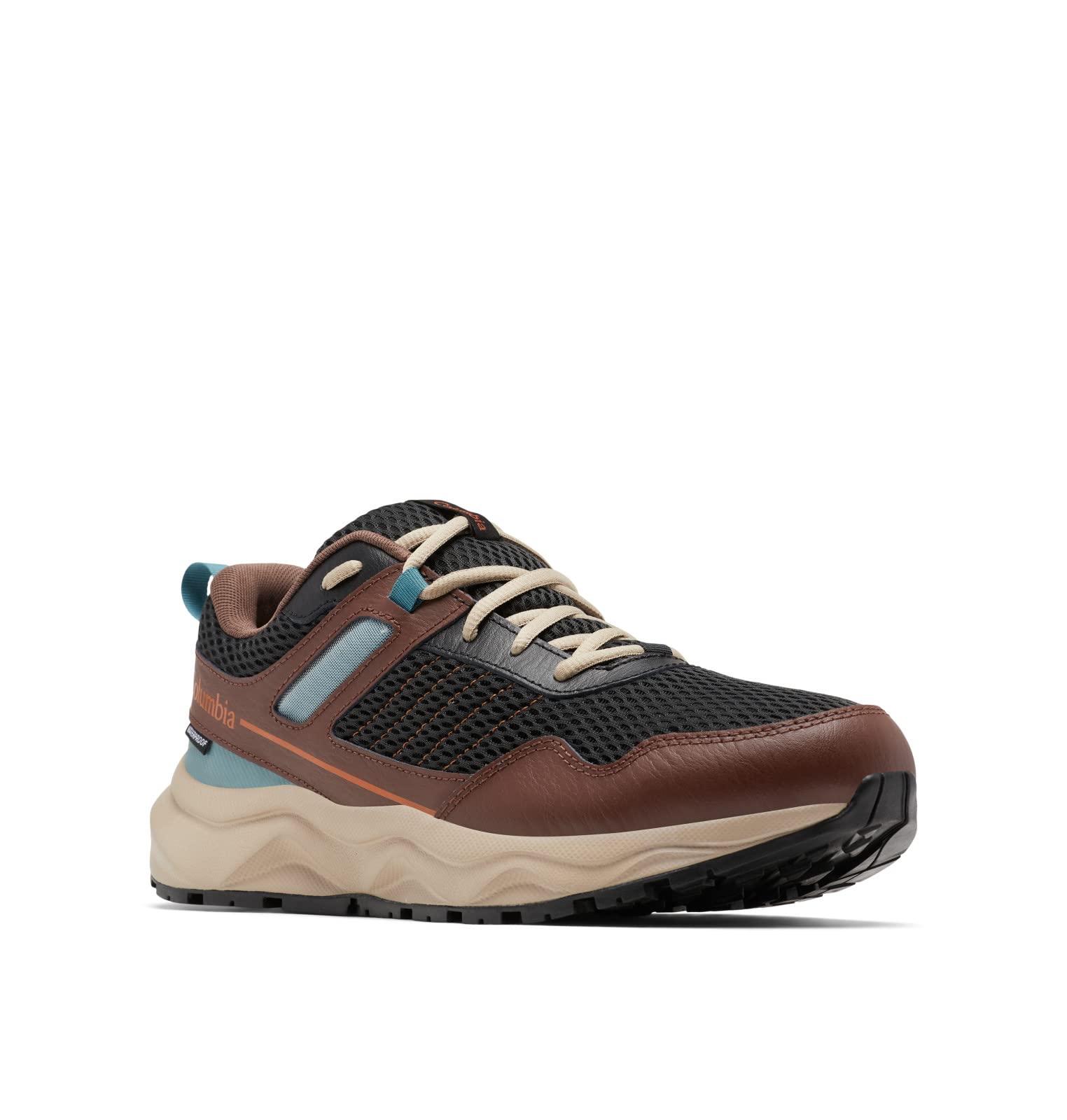 Columbia Men's Plateau Waterproof Hiking Shoe, Bison Brown/Warm Copper, 8