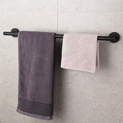 GERZWY Bathroom Towel Bar 33" Stainless Steel Towel Bar Matte Black Contemporary Style Wall Mount for Bath Kitchen AG1101C85-BK