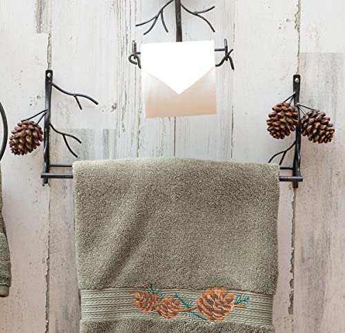 BLACK FOREST DECOR Woodland Pinecone Towel Bar