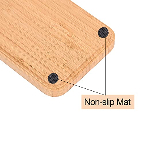 Bamboo Vanity Tray, Bathroom Sink Vanity Trays Bathroom Counter Tray for Organizing and Decor Display Toilet Tank Top Tray Bamboo Tray Table Tray Rack 11.8 x 6 x 0.7 inch