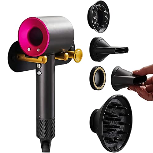 XINFlyy Wall-Mount Hair Dryer Holder Compatible with Dyson Supersonic, Aluminum Alloy