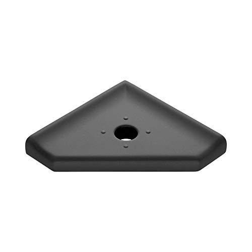 Questech Décor 5 Inch Shower Soap Dish, Bathroom Shelf Storage Organizer, Lugged For New Construction, Corner Shower Shelf Caddy For Tiled Shower Walls, 5 Inch Geo Lugged, Graphite Black