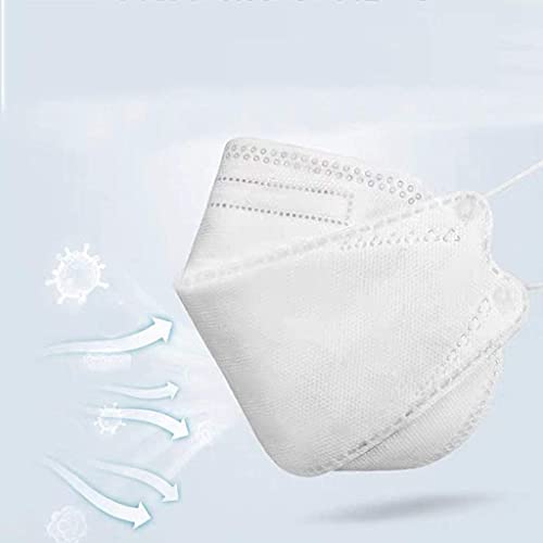 100Pcs Black+White Adult Kf94 Face Mask, 4-Ply Layer Filtеr 3D Design Shape Kf94 Disposable Face Masks Breathable Mask for Adult