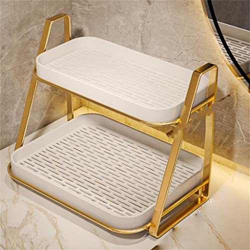 Double-Layer Desktop Dressing Table Rack Shelf Bathroom Countertop Sink Vanity Vanity Cosmetic Storage Box
