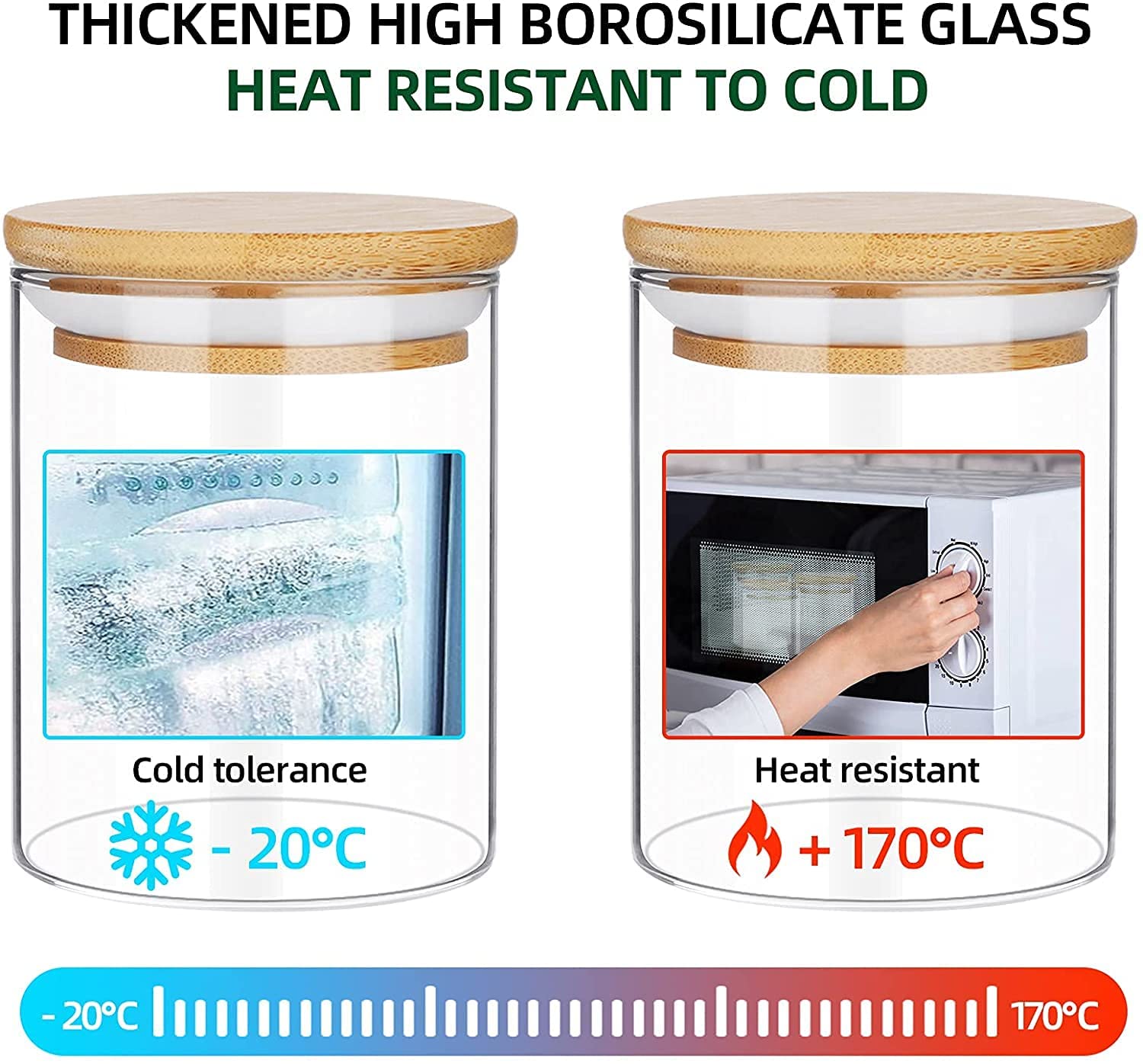 Labros Borosilicate Glass Container Glass Jar with Bamboo Airtight Lid, 9 Pieces,Rice and Spice Jars (220 ml) ||"CUSTOMER TRUST IS OUR SUCCESS" ||9 Pieces, Clear
