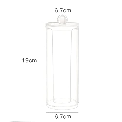 Typutomi 2pcs Cosmetic Cotton Pad Holder, Acrylic Clear Cotton Rounds Holder with Lid Cotton Pad Organizer Container Dispenser for Bathroom Vanity Countertop