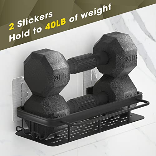YOUNG MAGIC Shower Caddy Organizer Shelves Shelf 2-Pack, Aluminum, Rustproof, No Drilling, Suitable For Bathroom, Toilet, Kitchen, Powder Room, Etc