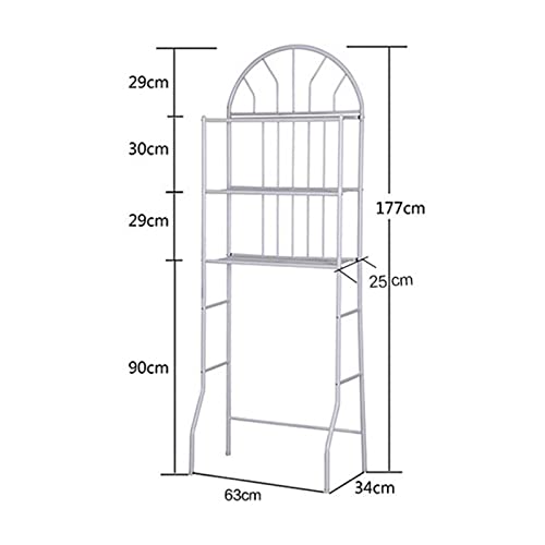 QUEMARQUE 3-Tier Over The Toilet Storage Rack Shelves Bathroom Frame Shelf Organizer Stand for Home Bathroom, White
