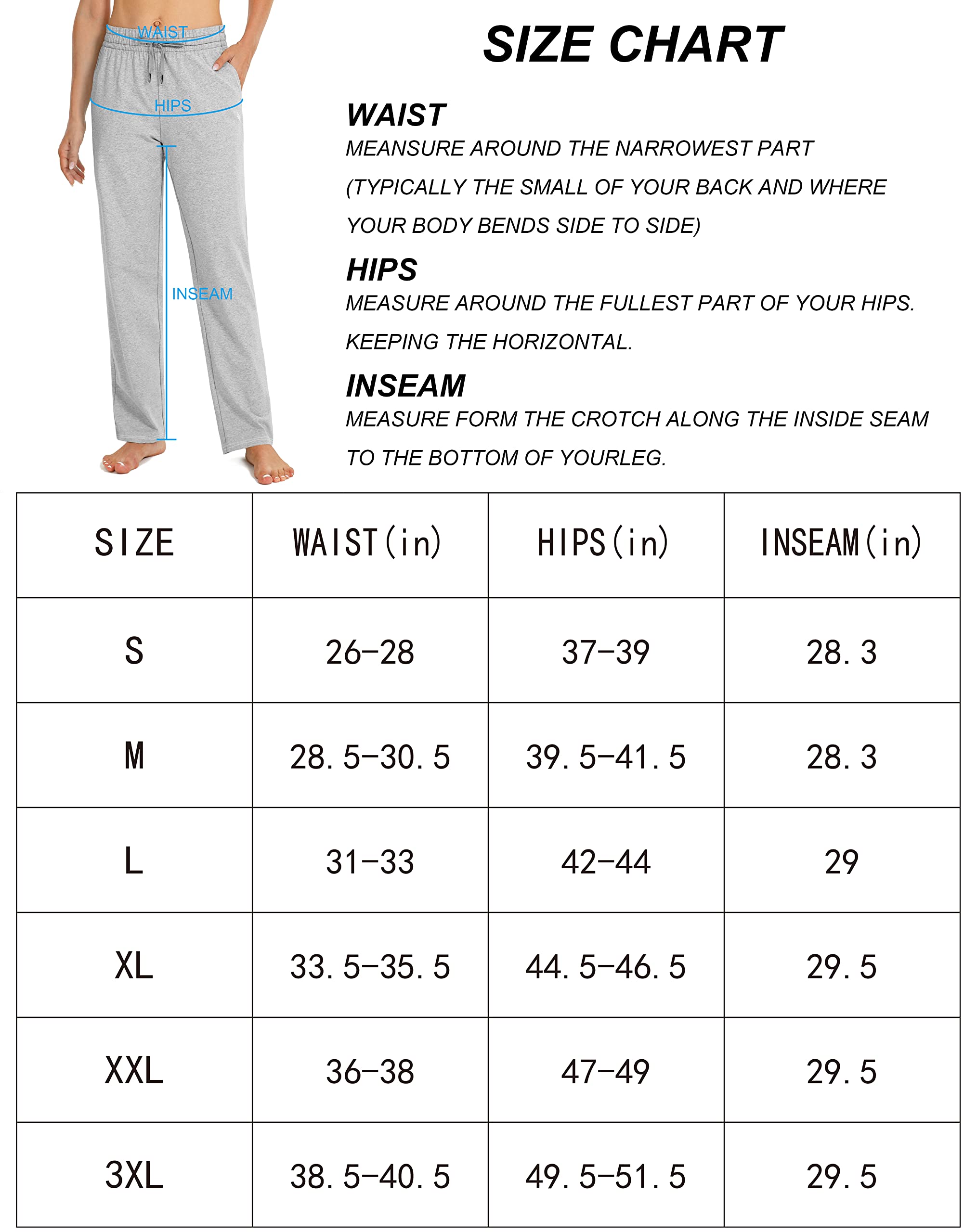 SANTINY Women's Cotton Sweatpants Yoga Lounge Casual Pants Open Bottom Sweat Pants for Women with Pockets (Navy_XL)