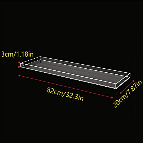 CXNGD Luxury Acrylic Bath Tray Transparent Waterproof Bathtub Trays Clear Bath tub Tray Caddy, 32.3 * 7.87 * 1.18in
