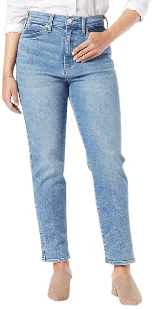 Levi Strauss Signature Gold Women's Heritage High Rise Straight (Available in Plus Size), Crystaline, 16