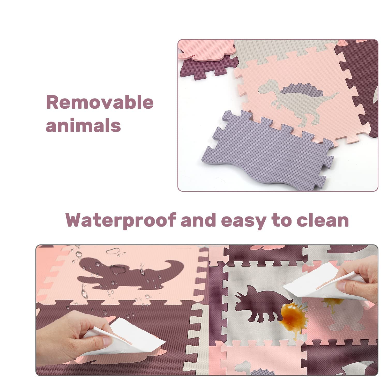 56" X 56" Baby Play Mats Floor Mat Foam Puzzle Playmat for Toddler and Kids
