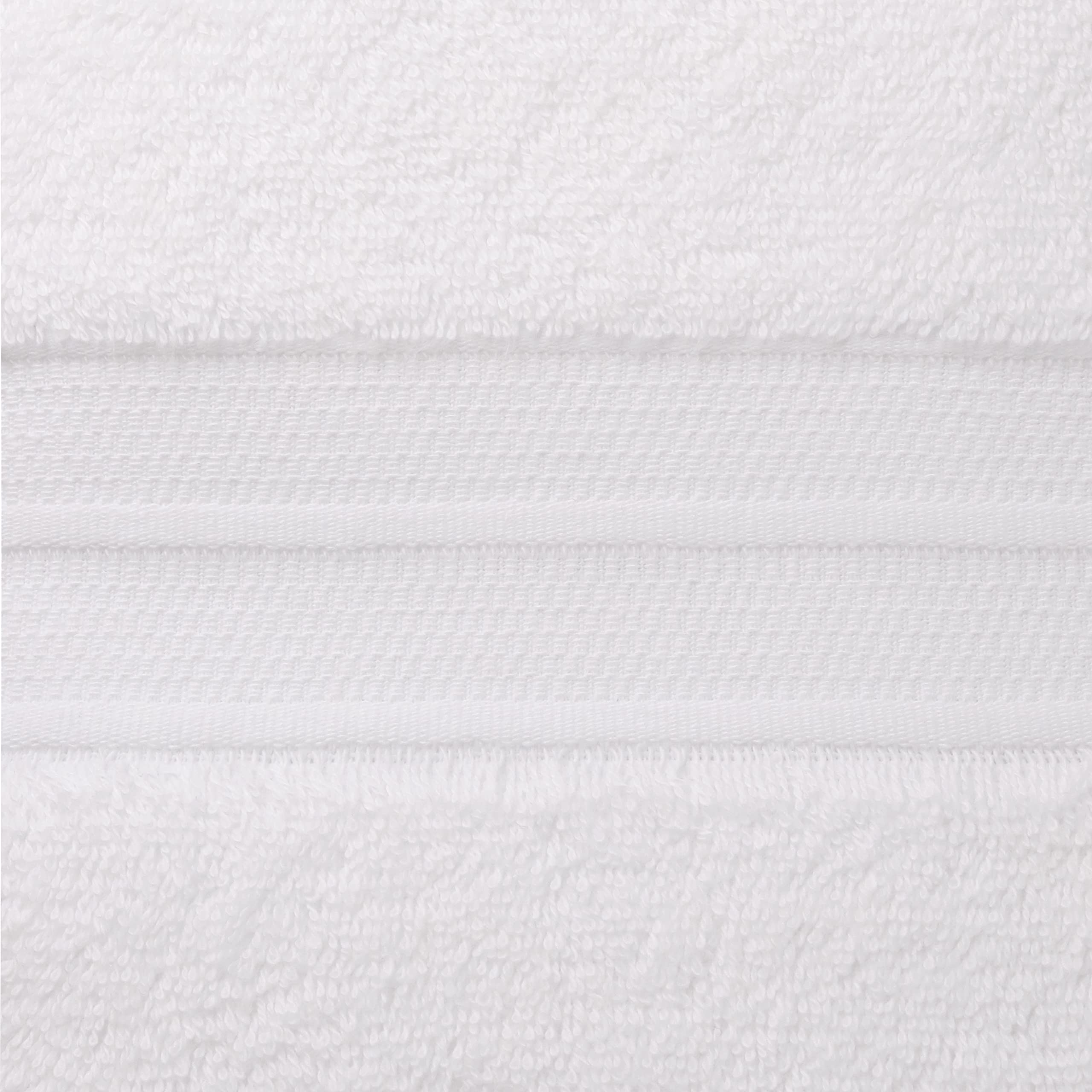Sweet South by 1888 Mills 4-Piece Bath Towel Set, White | Made in The USA, 100% Cotton Loops