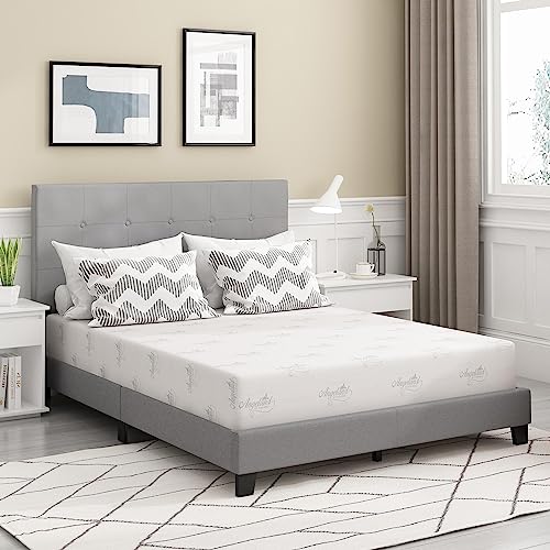 Furinno Angeland Luxury III Gel Infused Memory Foam Mattress/CertiPUR-US Certified/Pressure Relieving/Hypoallergenic, 10-Inch, Twin, White