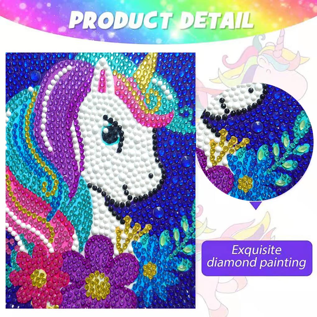 SOTYIOO Diamond Painting Kit for Kids, 6 Pieces 5D Full Drill Diamond Painting Kits for Beginners DIY Diamond Art Craft Set for Home Wall Decor 6x6 inch