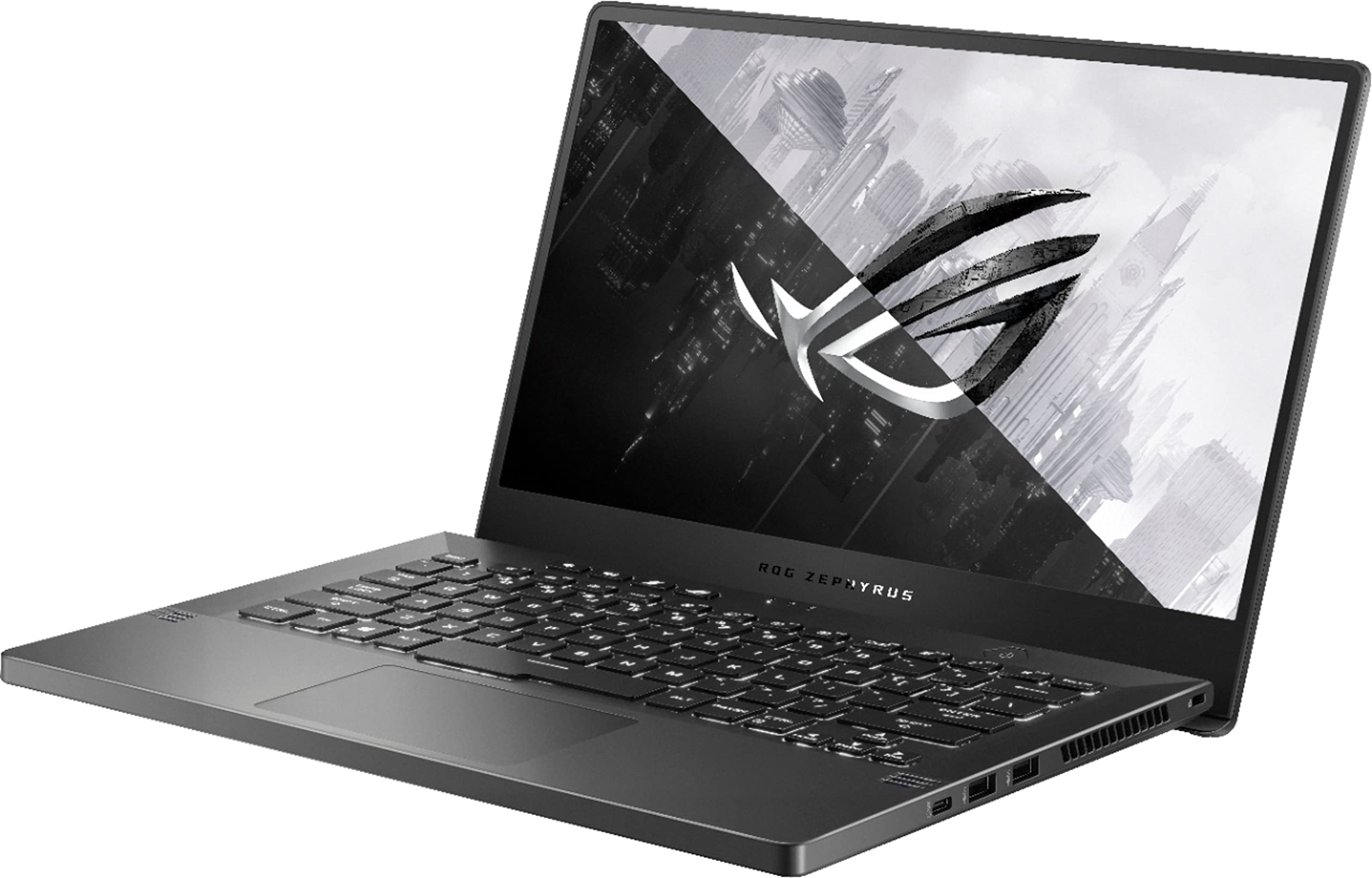 ASUS ROG Zephyrus G14 14" VR Ready FHD Gaming Laptop, 8 cores AMD Ryzen 7 5800HS, Backlight, NVIDIA GeForce GTX 1650, Gray, Win 10, w MTC Mousepad(16GB RAM|512GB PCIe SSD)