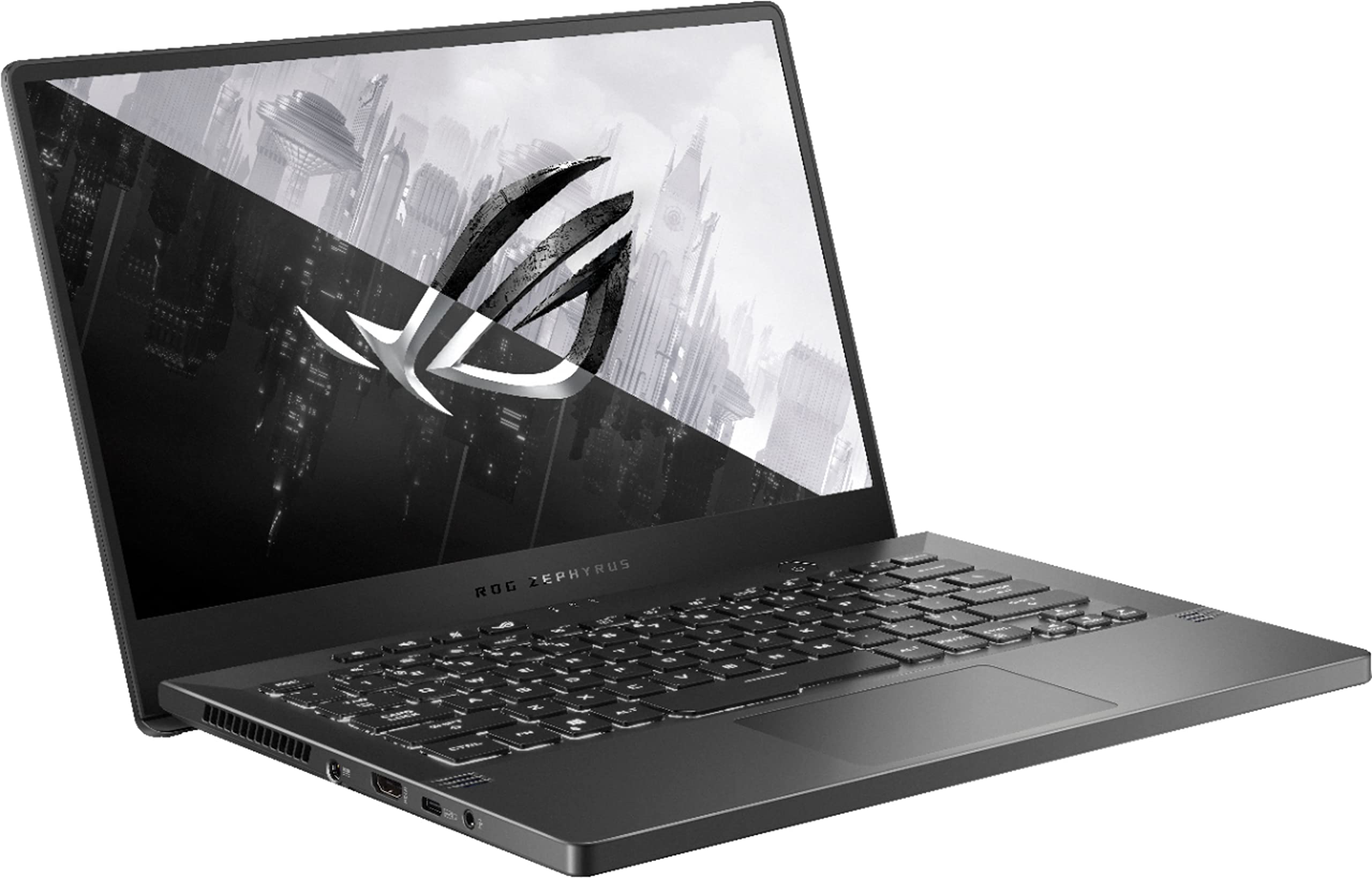 ASUS ROG Zephyrus G14 14" VR Ready FHD Gaming Laptop, 8 cores AMD Ryzen 7 5800HS, Backlight, NVIDIA GeForce GTX 1650, Gray, Win 10, w MTC Mousepad(16GB RAM|512GB PCIe SSD)
