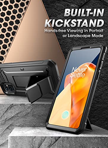 SUPCASE Unicorn Beetle Pro Series Case Designed for OnePlus 9 5G (NA Version Model:LE2115), Full-Body Rugged Holster Case with Built-in Screen Protector (Black)