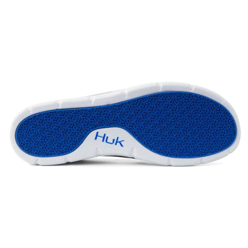 HUK mens Brewster Slip on | Wet Traction Fishing & Deck Boat Shoe, Performance - Overcast Grey, 12 US