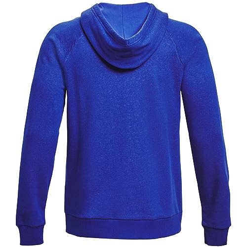 Under Armour Mens Rival Fleece 1/2 Zip Hoodie, (486) Versa Blue Light Heather / / Onyx White, XX-Large