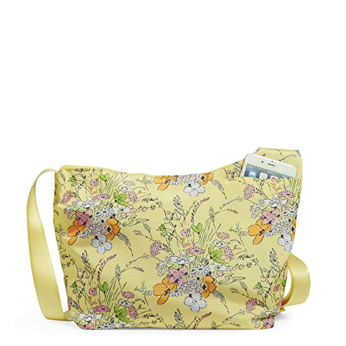 Vera Bradley Women's Recycled Lighten Up Reactive Crossbody Sling Purse, Sunlit Garden, One Size