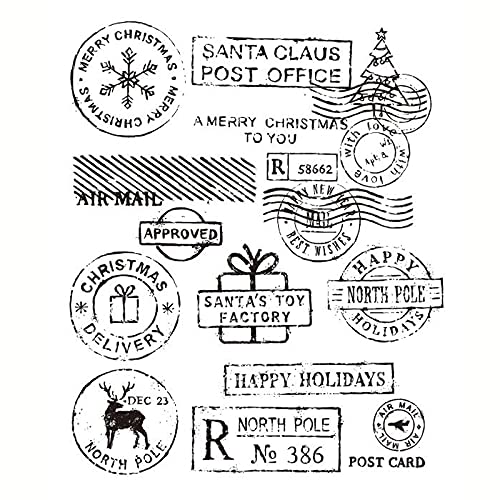 ZFPARTY Christmas Postage Clear Stamps Scrapbook Paper Craft Clear Stamp Scrapbooking