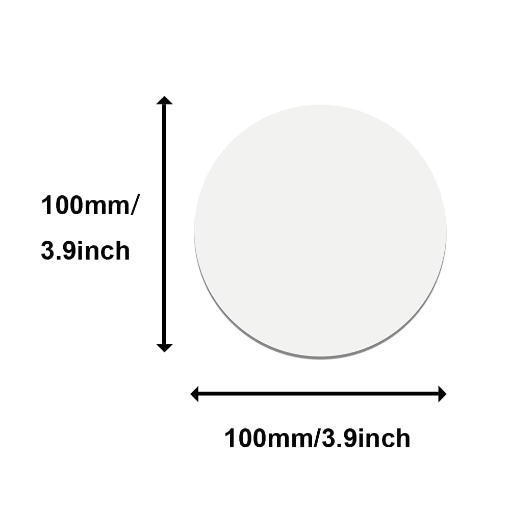 MR.R 10 Pieces Sublimation Blanks Round Cup MDF Coasters, Raw Wood Back Hardboard Sublimation Coasters Blanks,Absorbent Heat Transfer Cup Coasters for Drinks, Party Supplies Coasters and DIY Craft
