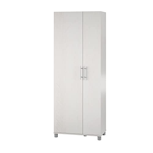 SystemBuild Evolution Camberly Tall Asymmetrical Cabinet in Ivory Oak