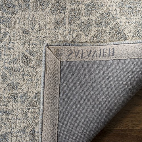 SAFAVIEH Abstract Collection Runner Rug - 2'3" x 12', Ivory & Grey, Handmade Wool, Ideal for High Traffic Areas in Living Room, Bedroom (ABT205B)